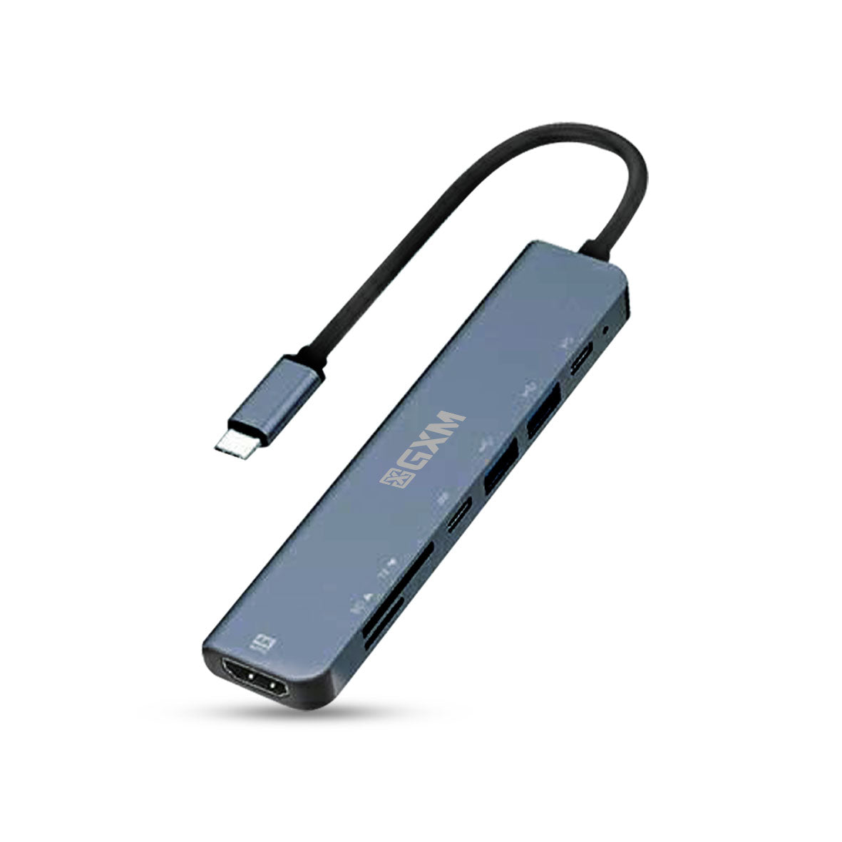 GXM 7 IN 1 USB-C Docking Station Hub HDMI PD Charging Type-C Hub 2x 1x
